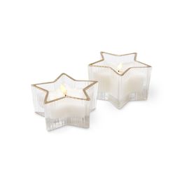 Tchibo - 2 LED-Echtwachskerzen im Glas - beige
