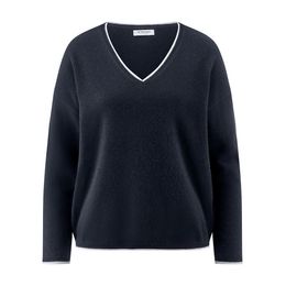 Peter Hahn - V-Pullover, blau, Gr. 48 / XL - Kaschmir