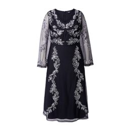 Ulla Popken Kleid Damen Gr&ouml;&szlig;e 54 schwarz / wei&szlig; Winterkleid