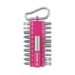 Bosch 21-teiliges Schrauberbit-Set mit Snap-hook (pink) Ausstellerversion (2607012000)