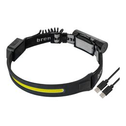 Fa.Brennenstuhl Brennenstuhl LuxPremium Akku LED Sensor Kopflampe SL 500 A / Wiederaufladbare Stirnlampe mit Sensor (Stirnlampe USB C mit Rotlicht, IP44, COB-LED, 500 (1173760000)