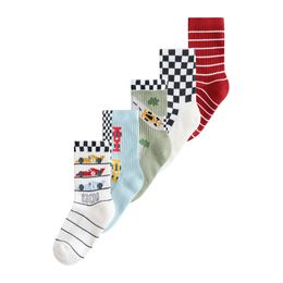 next Socken Jungen Gr&ouml;&szlig;e 37/40 hellblau / hellgr&uuml;n / rot / wei&szlig;