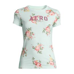 A&eacute;ropostale T-Shirt Damen Gr&ouml;&szlig;e XL gr&uuml;n / mint / rosa / magenta