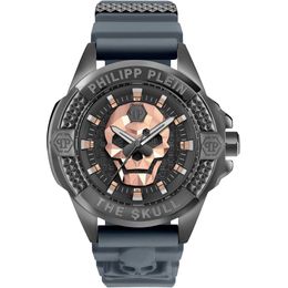 Philipp Plein Analoguhr 'The $kull' Herren Gr&ouml;&szlig;e One Size royalblau / hellgelb / rosegold / schwarz