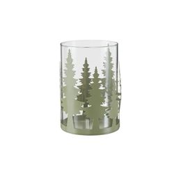 HOME STORY Windlicht Tanne gr&uuml;n Eisen,Glas Ma&szlig;e (cm): H: 15 &Oslash;: 10.5 &raquo; M&ouml;bel Kraft