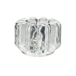 HOME STORY Teelichthalter transparent/klar Glas Ma&szlig;e (cm): H: 6,5 &Oslash;: 8.0 &raquo; M&ouml;bel Kraft