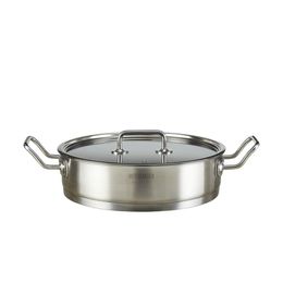 Meisterkoch Servierpfanne 28 cm MODUS silber Edelstahl Maße (cm): H: 7 Ø: 28.0 » Möbel Kraft