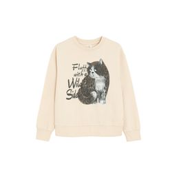 Cool Club Sweatshirt M&auml;dchen Gr&ouml;&szlig;e 170 beige / hellgrau / schwarz