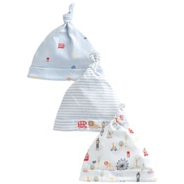 next M&uuml;tze 'London' Jungen Gr&ouml;&szlig;e 48/49 hellblau / braun / rot / wei&szlig;