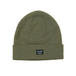Jack & Jones Beanie JACK & JONES "JACDNA BEANIE NOOS", Damen, grün (dusty olive), Strick, Materialmix, unifarben, Mützen