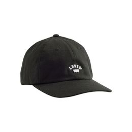 Levi's Baseball Cap LEVI'S "LAZY GIRL LOGO", Damen, schwarz (caviar), Baumwolle, Modisch, Caps, mit Markenlogo Stickerei
