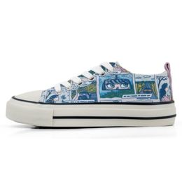 Ballerina DOGO "Liria Low-Top Sneaker Already Lost Damen Sneaker", Damen, Gr. 38, Normalschaft, blau, Textil, Schuhe Ballerina, Handgefertigt