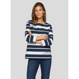 Print-Shirt Rabe "T-Shirt", Damen, Gr. 42, dunkelblau, 76%Baumwolle 16%Polyester 8%Elastan, gerade, Shirts
