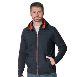 Strickjacke Casamoda "Casamoda Strickjacke uni", Herren, Gr. L, dunkelblau, 100% Baumwolle, Strickjacken