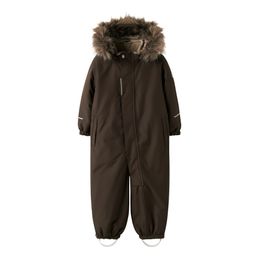 Overall name it "NMNSNOW10 SUIT SOLID FO NOOS", Jungen, Gr. 104, delicioso, Fleece, Obermaterial: 100% Polyester, unifarben, Casual, regular fit, Overalls