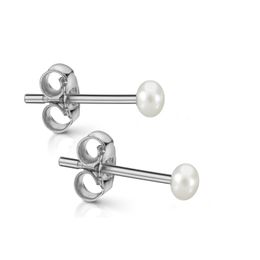 Firetti Damen Paar Ohrstecker "Schmuck Geschenk Silber 925 Ohrschmuck Ohrringe", 3, Perlen Silber 925 (Sterlingsilber)silberfarben, weiß, Perlen,