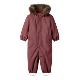 Overall name it "NMNSNOW10 SUIT SOLID FO NOOS", Jungen, Gr. 104, bunt (rose braun), Fleece, Obermaterial: 100% Polyester, unifarben, regular fit, Overalls