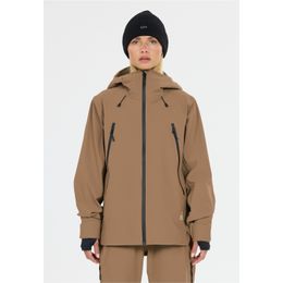 Skijacke SOS "Hoverla", Damen, Gr. S, braun, 77% Polyamid, 23% Elasthan, unifarben, normal, ohne Ausschnitt, Jacken, aus hochfunktionalem Stretchmaterial