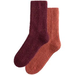 next Socken Damen Gr&ouml;&szlig;e 36/41 rostbraun / bordeaux