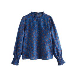 next Bluse Damen Gr&ouml;&szlig;e XXXL blau / orange / weinrot