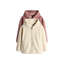 The Set Fleece Jacket girl Pink, White size 9 yrs