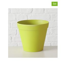 Boltze 2er-Set: Übertöpfe "Giardino" in Grün - (H)13,5 Ø 15 cm - 35% | Kerzen-vasen