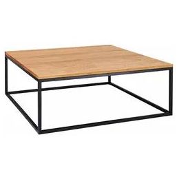 Couchtisch Home Affaire "Voorst", beige (natur geölt), B:80cm H:37cm T:80cm, Tische, aus massiver Eiche und Metallgestell