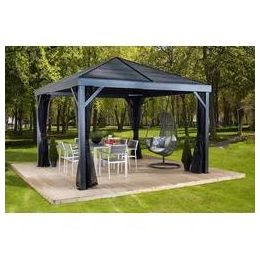 Pavillon Sojag "South Beach 12x12", grau, B/H/T: 363cm x 310cm x 363cm, Pavillons, BxT: 363x363 cm