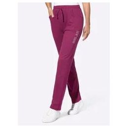 Schlupfhose, Damen, Gr. 56, Normalgrößen, lila (malve), 100% Baumwolle, unifarben, Hosen
