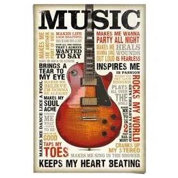 Poster Reinders "Music is Passion", braun (farbe bild(er): braun), B:61cm H:91,5cm, Papier, Bilder