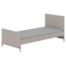 Kinderbett YUNY BY PAIDI "BROTHER STU 90x200cm Jugendliege in Taupe", grau (taupe), B:96,1cm H:90,7cm L:207,2cm, Betten, zeitloses und langlebiges Einzelbett, geprüfte Qualität