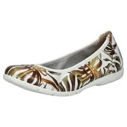 Ballerina Caprice "Caprice Ballerinas Leder", Damen, Gr. 41, braun (weiß, braun), Leder, Casual, Schuhe