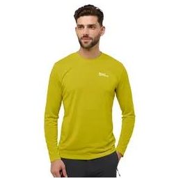 Langarmshirt Jack Wolfskin "VONNAN LS T M", Herren, Gr. XXL (58), chartreuse, Oberstoff: 100% POLYESTER, Shirts