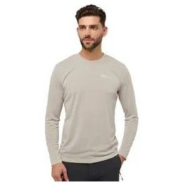 Langarmshirt Jack Wolfskin "VONNAN LS T M", Herren, Gr. S (48), beige (palesand), Oberstoff: 100% POLYESTER, Shirts