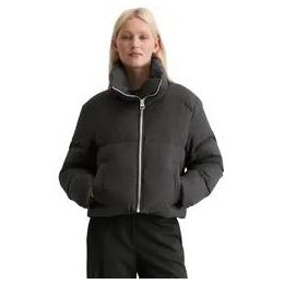 Marc O'Polo Outdoorjacke MARC O'POLO "aus softem Flanell", Damen, Gr. 36, night grau melange, Obermaterial: 62% Polyester, 20% Viskose, 15% Schurwolle, 3% Elasthan; Füllung: 70% Daune, 30% Feder; Futter: 100% Polyamid, unifarben, relaxed fit, Jacken
