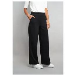 Stoffhose Seidel Moden, Damen, Gr. 48, N-Gr, schwarz, Web, Obermaterial: 50% Polyester, 45% Viskose, 5% Elasthan, unifarben, casual, normal lang, Hosen, MADE IN GERMANY