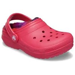 Hausschuh Crocs "Classic Lined Bold Clog T", Kinder, Gr. 24, pink, CrosliteTM, Schuhe, Clog, Homeslipper mit Warmfutter