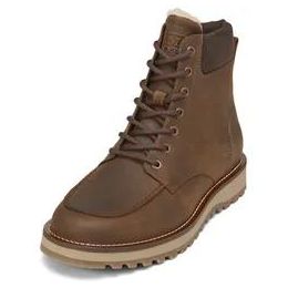 Marc O'Polo Stiefelette MARC O'POLO "mit Innenzipper", Damen, Gr. 47, braun (schwarz braun), Obermaterial: 100% Leder (Rind), unifarben, Schuhe