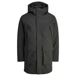 Jack & Jones Parka JACK & JONES "JPRCCMOON PARKA SN", Herren, Gr. XS, schwarz, Web, Obermaterial: 100% Polyester, unifarben, regular fit, Jacken