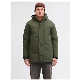 Jack & Jones Parka JACK & JONES "JJEKEEN PARKA AW25 SN", Herren, Gr. S, grün (grape leaf), Web, Obermaterial: 100% Polyester, unifarben, regular fit, hoch geschlossener Ausschnitt, Jacken
