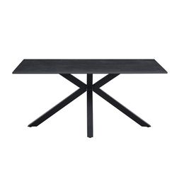 Riess Ambiente Moderner Couchtisch GALAXIE 100cm grau Keramik schwarz Metall Sterngestell Riess-Ambiente Sofatisch Wohnzimmertisch rechteckig