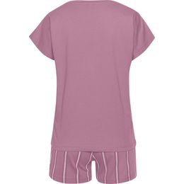 Damen Shorty mauve gestreift Gr&ouml;&szlig;e 32/34