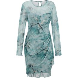 CREATION L PREMIUM Damen Druckkleid in Mesh-Qualit&auml;t kalkmint-bedruckt Gr&ouml;&szlig;e 38