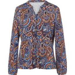 Heine Damen Druckbluse mit Paisley-Muster cognac-aqua-bedruckt Größe 34