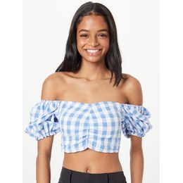 MONKI Bluse Damen Gr&ouml;&szlig;e S/M blau / hellblau / wei&szlig;