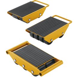 eurokraft basic Transportroller mit Nylonrollen, nicht verbindbar, Tragf&auml;higkeit 6000 kg