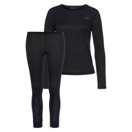 Polarino Funktionsunterw&auml;sche-Set Damen Gr&ouml;&szlig;e M grau / schwarz