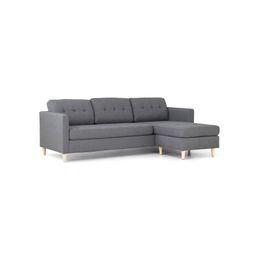ebuy24 Ecksofa Marino Hellgrau 219 x 151 cm | Gr.: onesize