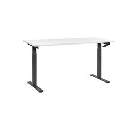 Beliani Höhenverstellbarer Schreibtisch DESTINES in Weiß/Schwarz | Gr.: onesize