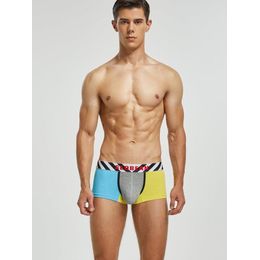 SEOBEAN Boxershorts 'Color Block' Herren Größe M gelb